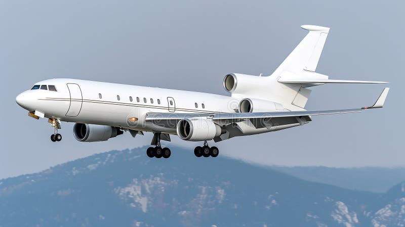 A White Airplane or Jet Airplane is Flying in the Sky. AI Generated ...