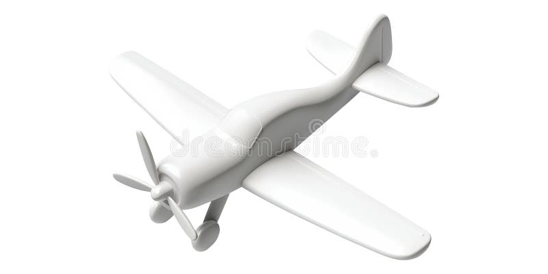 White Airplane Model Isolated on Transparent Background Stock ...