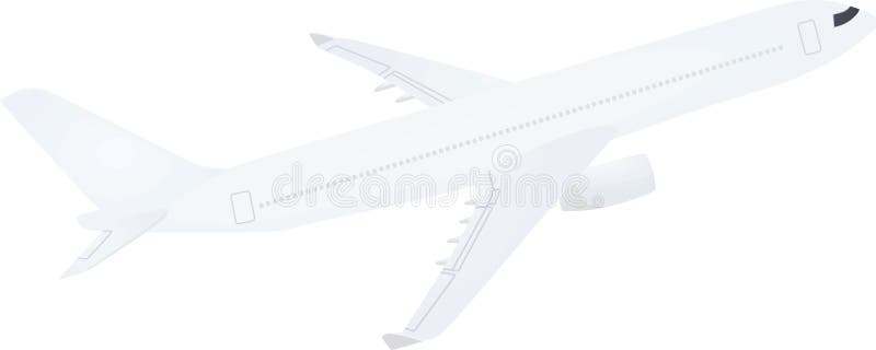 White airplane side view stock vector. Illustration of international ...