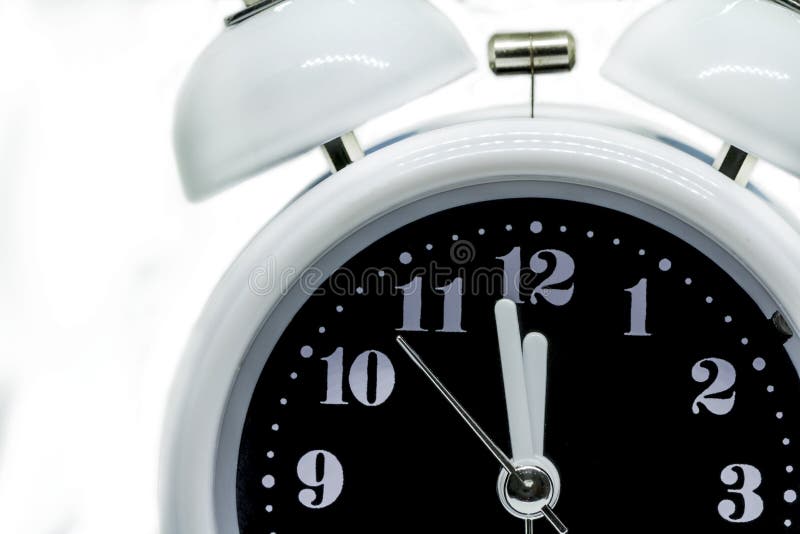 White alarm clock isolated stock image. Image of isolated - 99564081