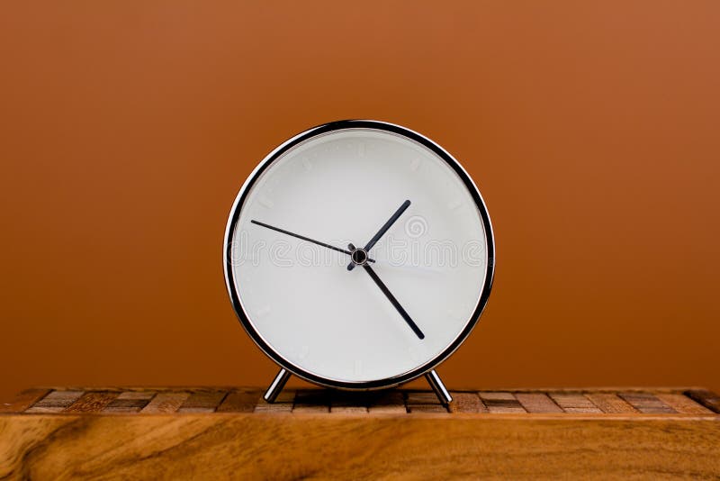 White Alarm Clock Stop Watch Photo Stock Image - Image of retro, style ...