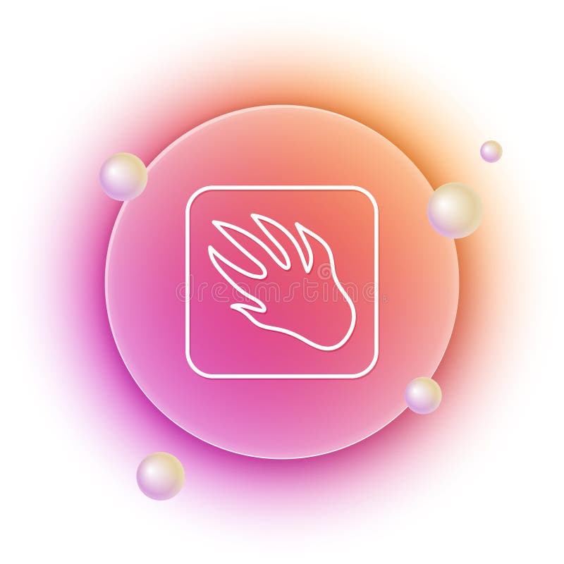 White Alligator Crocodile Paw Footprint Icon Isolated on White ...