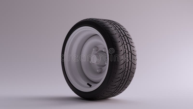 White Alloy Rim Wheel with a Complex Multi Spoke Design with Racing ...