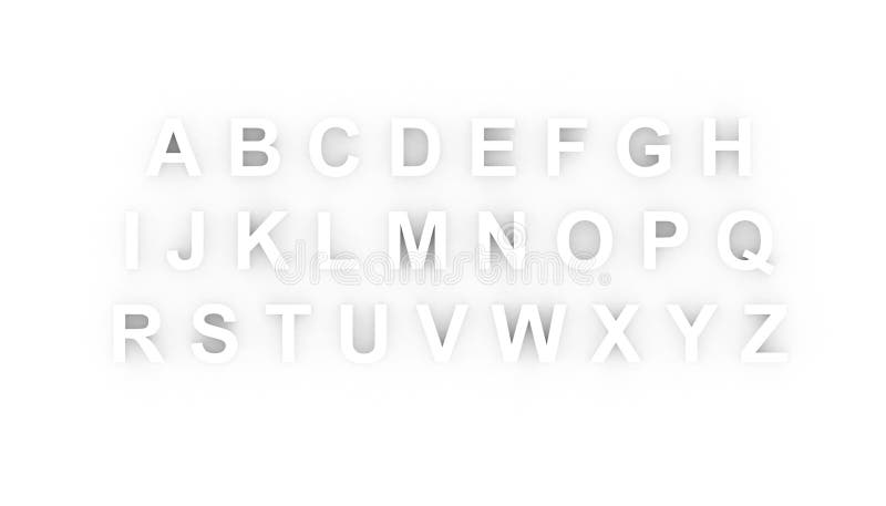 White alphabet letters stock illustration. Illustration of teaching ...