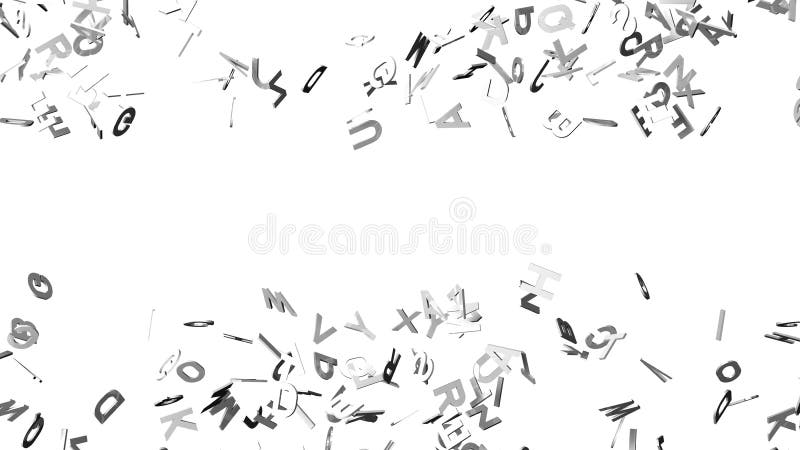 White Alphabets on White Background. Stock Illustration - Illustration ...