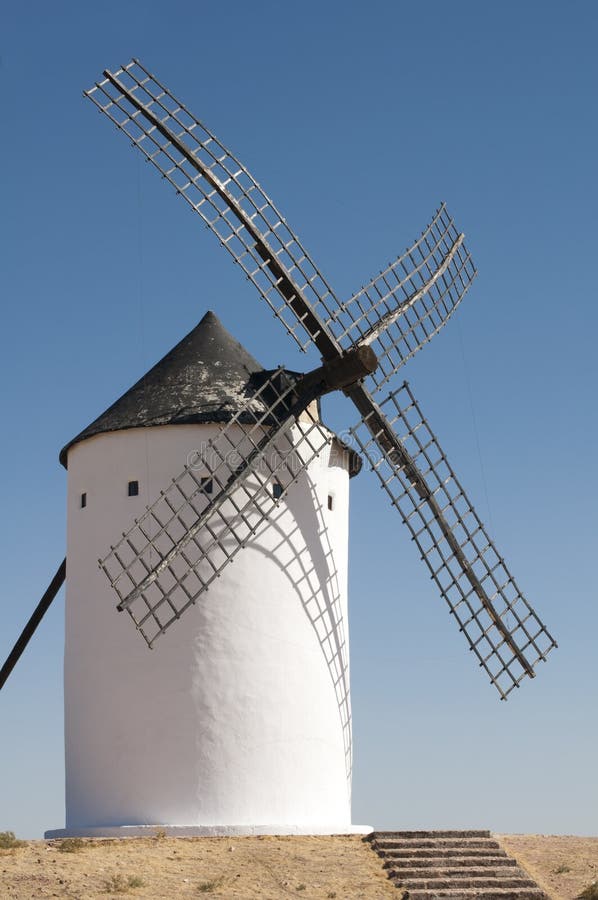 White ancient windmill stock image. Image of retro, power - 27304807
