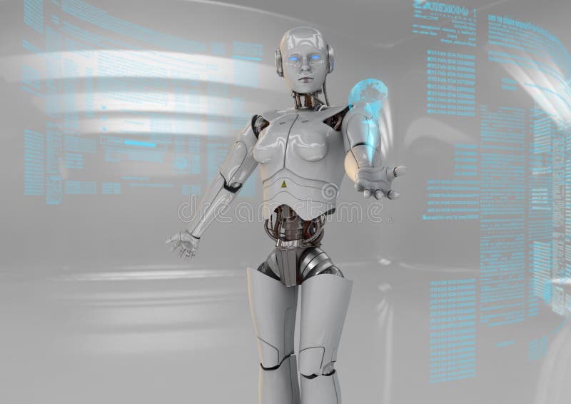 White android stock illustration. Illustration of holography - 64960554