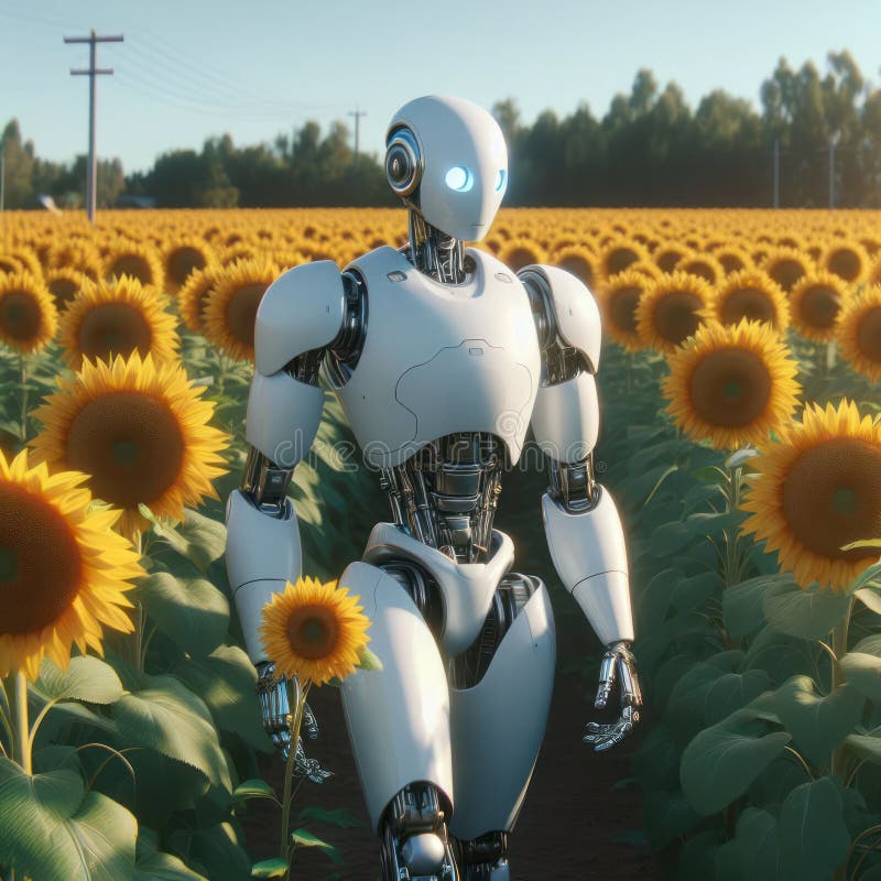 Sunflower Robot Stock Illustrations – 115 Sunflower Robot Stock ...