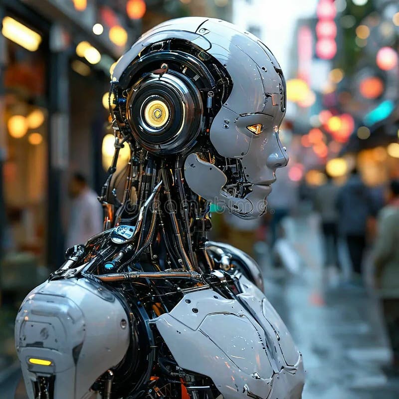 Android on the street stock photo. Image of standing - 359729836