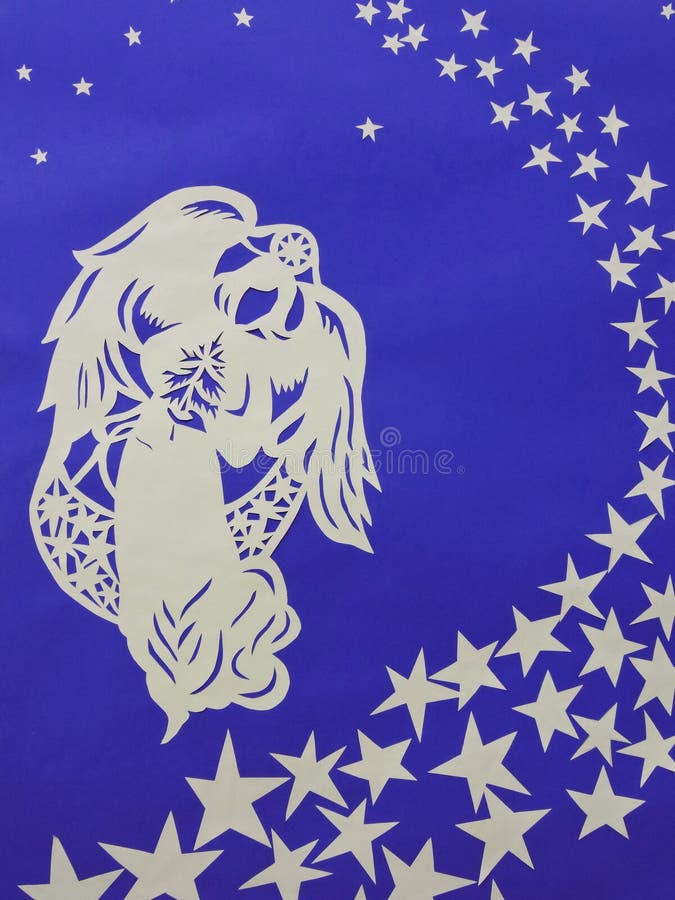 White Angel. Paper Cutting. Stock Photo - Image of macro, handmade ...