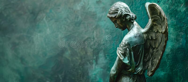A White Angel Statue is Praying with Its Hands Together Stock ...