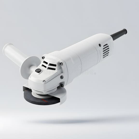 White Angle Grinder Power Tool 3D Render Stock Illustration ...