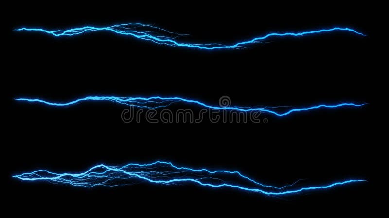 3 White Animated Lightnings Thunderbolts - Loop - Overlay Graphic ...