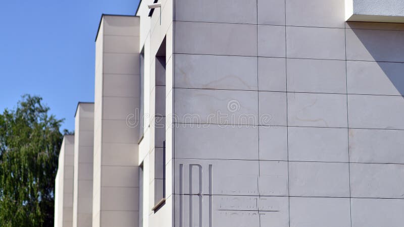White Apartment Complex. a Small Fragment of a Modern Apartment ...