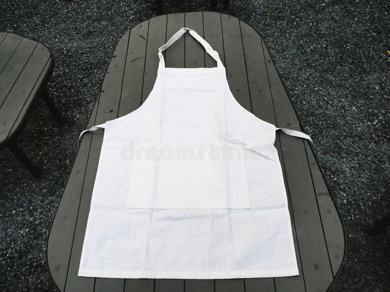 White Apron Mock-up. Clean Apron Stock Image - Image of food, blank ...