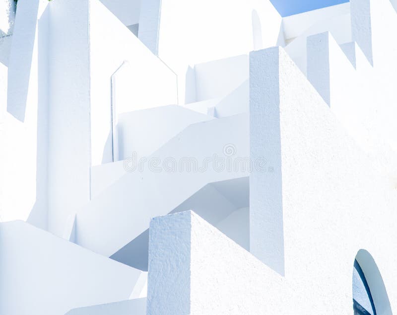 White Arabian Building with Window. Blue Sky Stock Image - Image of ...