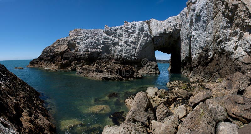 The White Arch stock image. Image of isle, headland, rhoscolyn - 15780643
