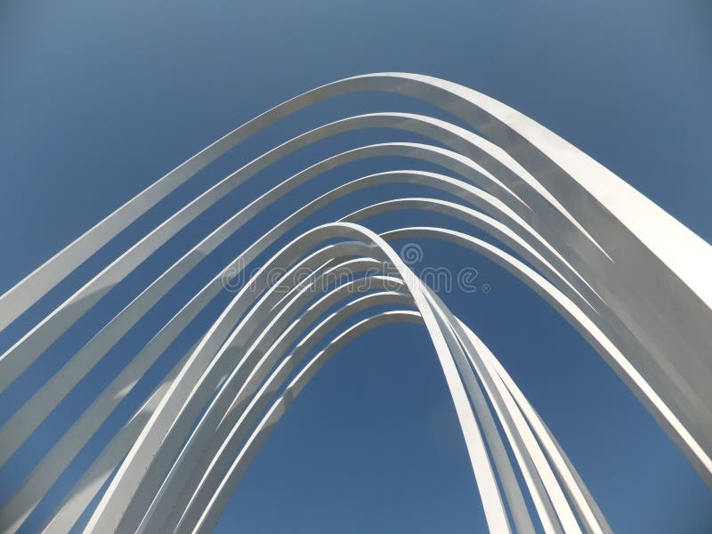 The White Arched Building Frame Landscape Stock Image - Image of ...