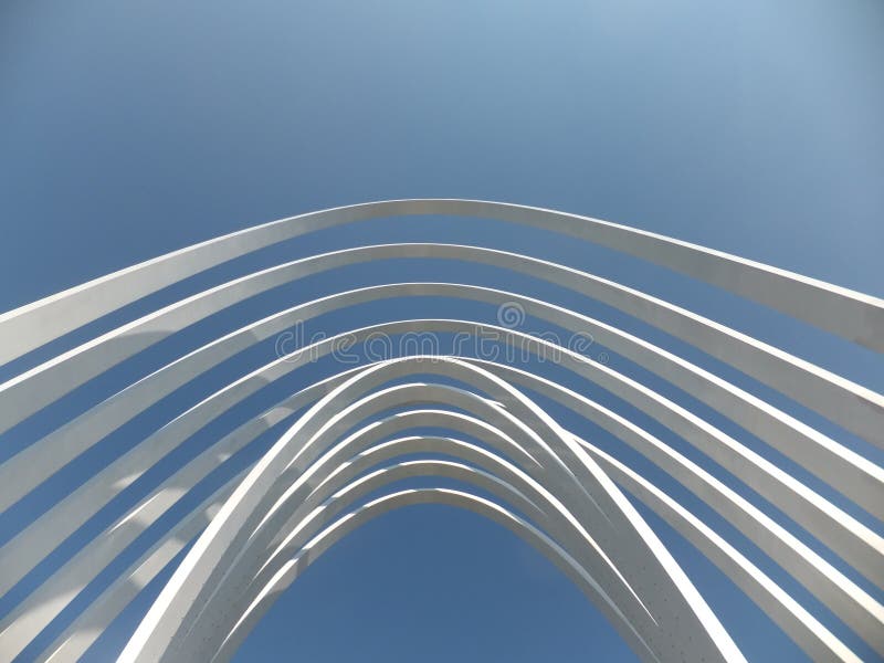 The White Arched Building Frame Landscape Stock Photo - Image of ...