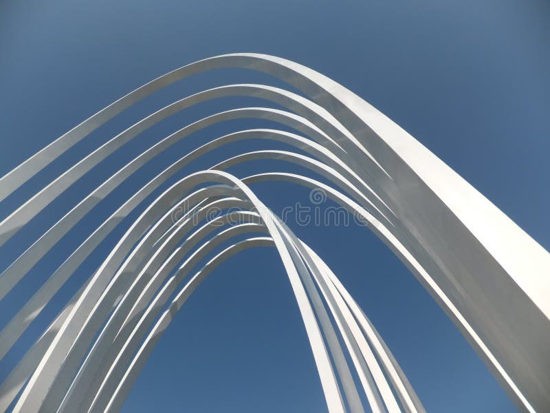 The White Arched Building Frame Landscape Stock Photo - Image of ...