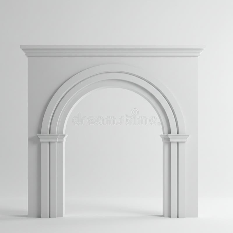 A White Architectural Archway Featuring Classical Design Elements. the ...