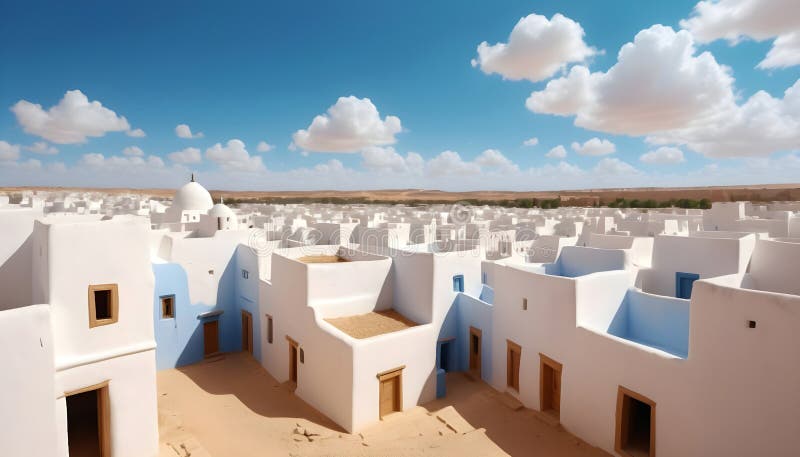 White Architecture of Chefchaouen, Morocco. Blue Domes and White Walls ...