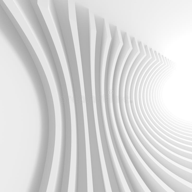 White Architecture Circular Background. Abstract Interior Design Stock ...