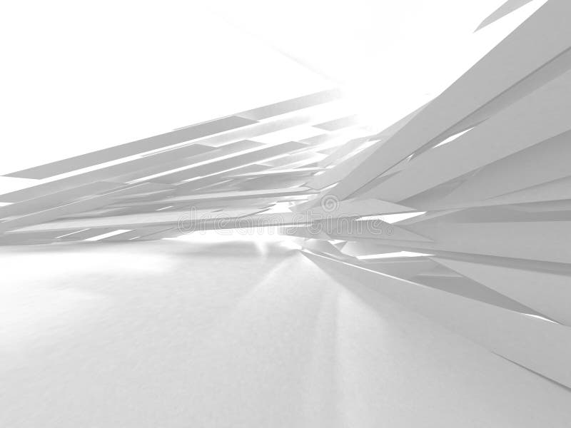 White Architecture Construction Modern Interior Background Stock ...