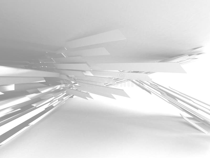 White Architecture Construction Modern Interior Background Stock ...