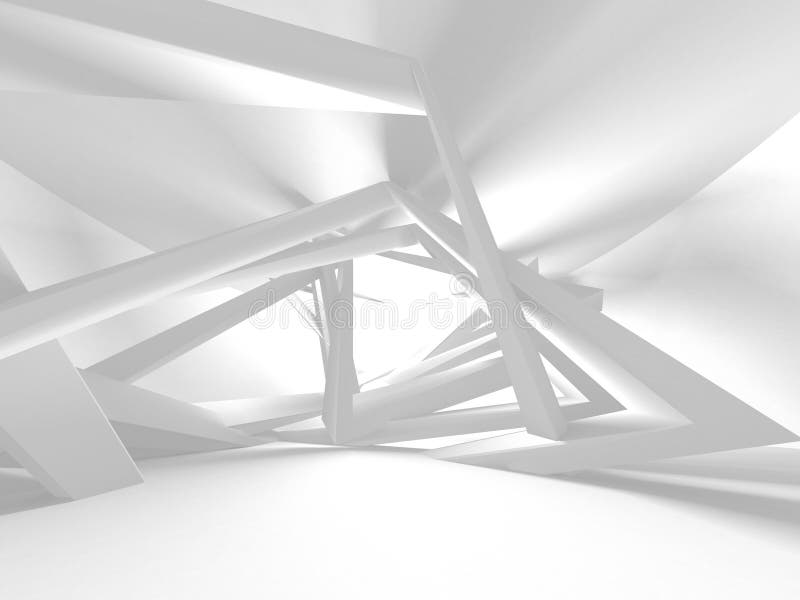 White Architecture Construction Modern Interior Background Stock Photo ...