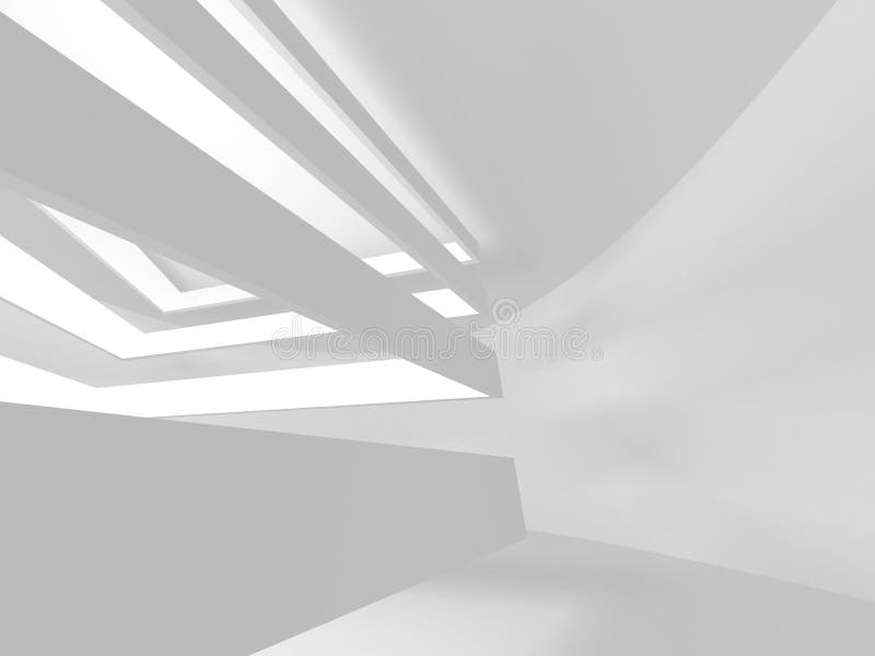 White Architecture Construction Modern Interior Background Stock ...