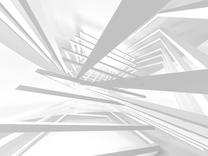 White Architecture Construction Modern Interior Background Stock ...