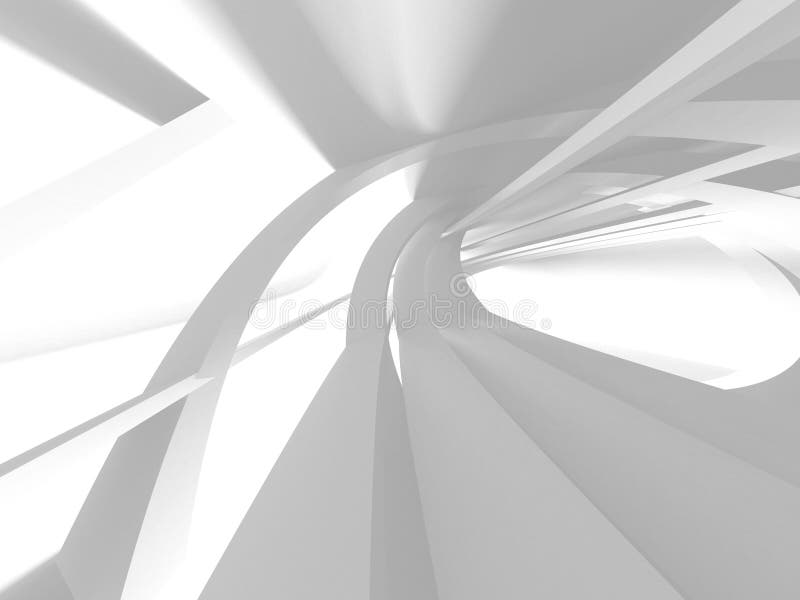 White Architecture Construction Modern Interior Background Stock ...