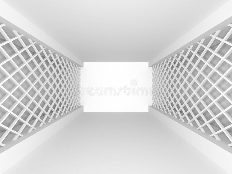 White Architecture Construction Modern Interior Background Stock ...