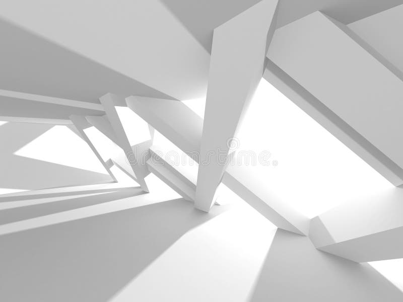 White Architecture Construction Modern Interior Background Stock ...