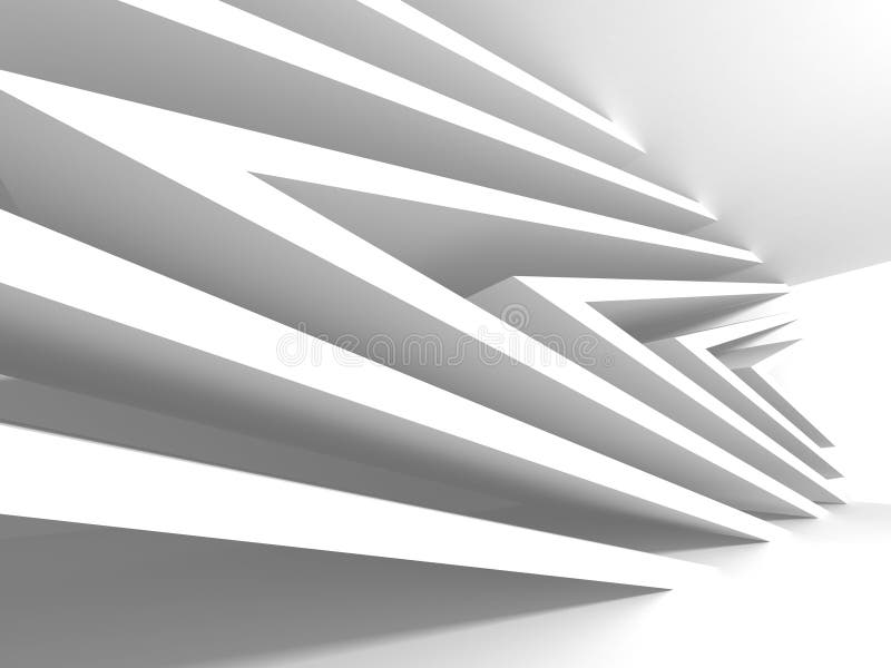 White Architecture Construction Modern Interior Background Stock ...