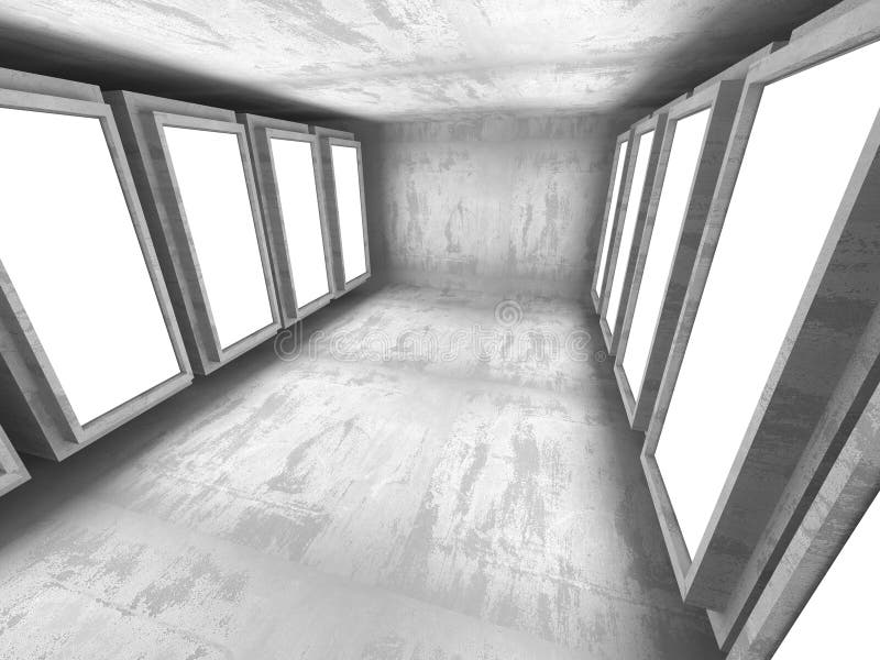 White Architecture Construction Modern Interior Background Stock ...