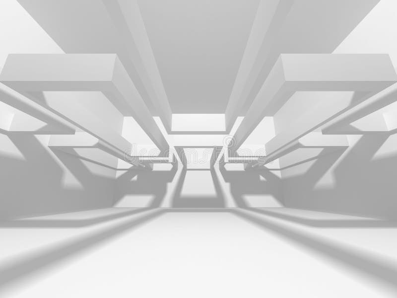 White Architecture Construction Modern Interior Background Stock ...