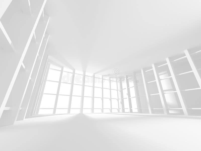 White Architecture Construction Modern Interior Background Stock ...