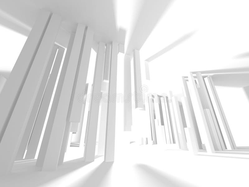 White Architecture Construction Modern Interior Background Stock ...