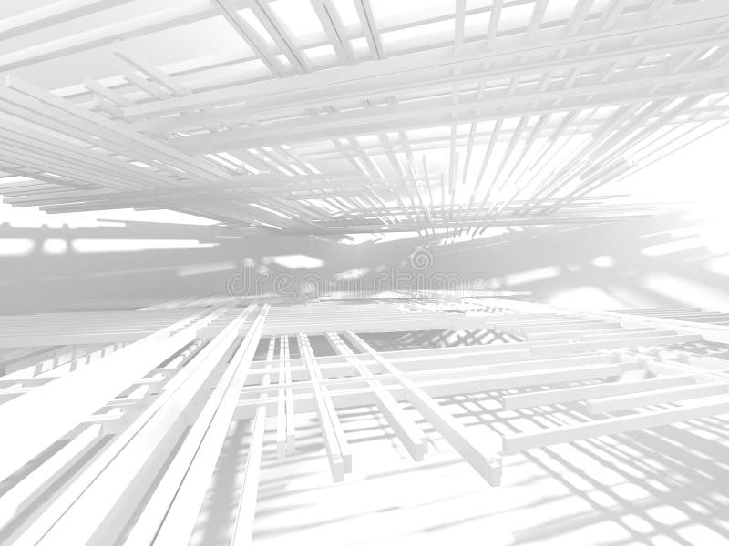 White Architecture Construction Modern Interior Background Stock Photo ...