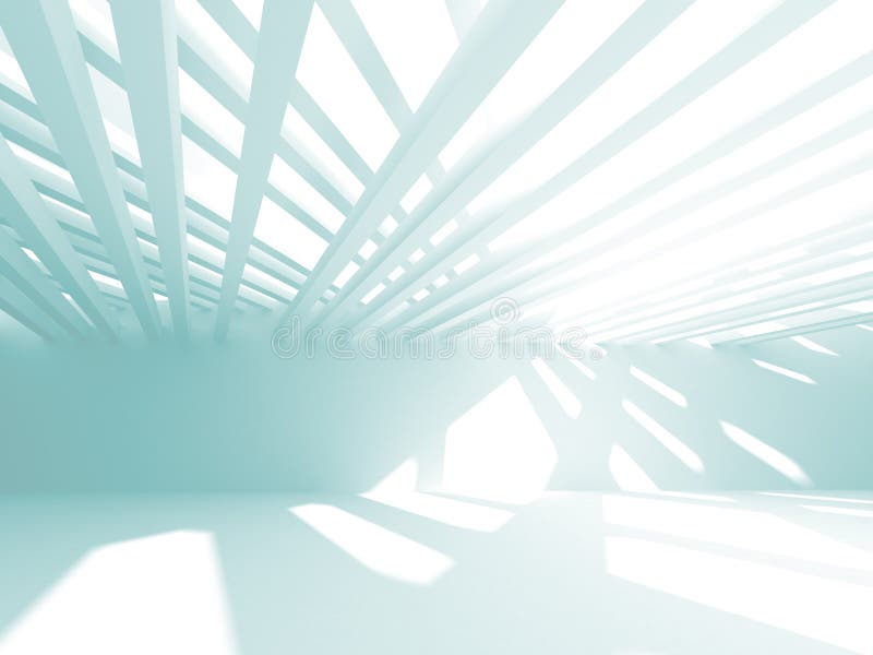 White Architecture Construction Modern Interior Background Stock ...