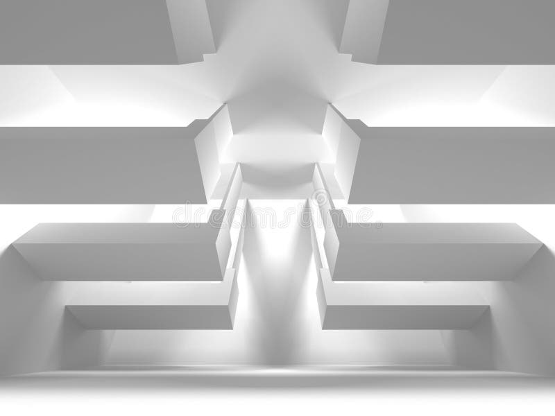 White Architecture Construction Modern Interior Background Stock Image ...