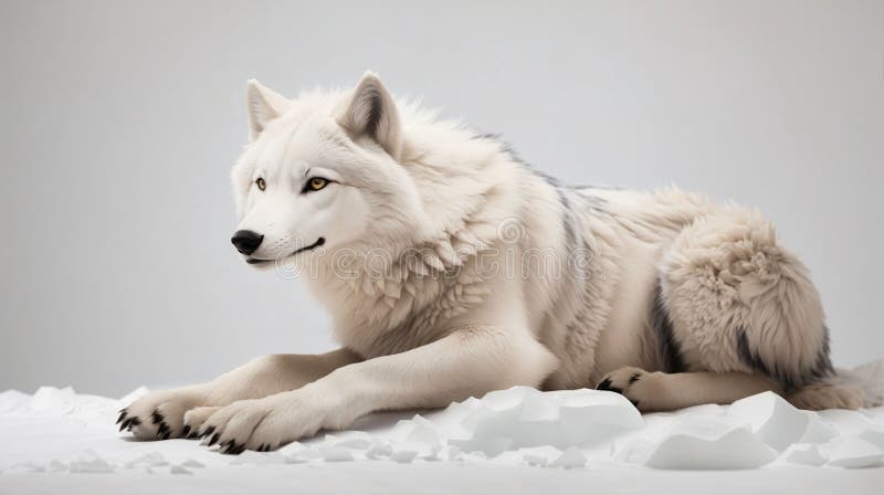 Wolf on a white background stock image. Image of grey - 275093245