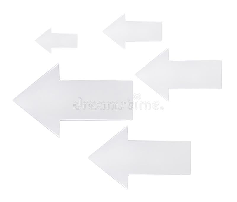 White Arrow - 3d Render Isolated on a White Background Stock ...