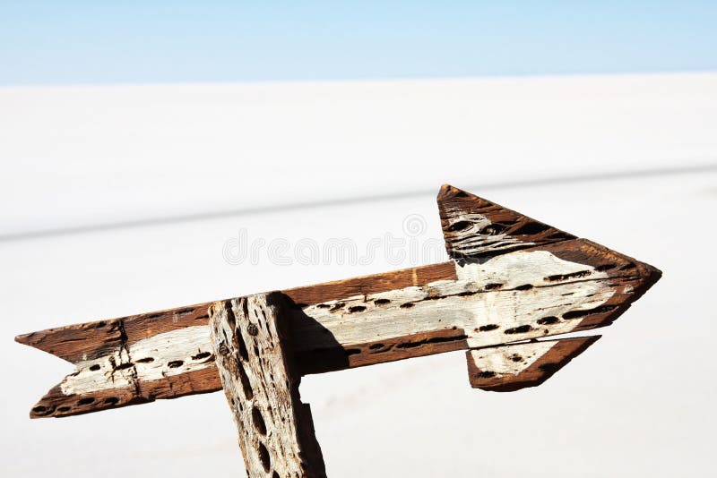 White arrow in the desert stock photo. Image of bolivia - 16859024