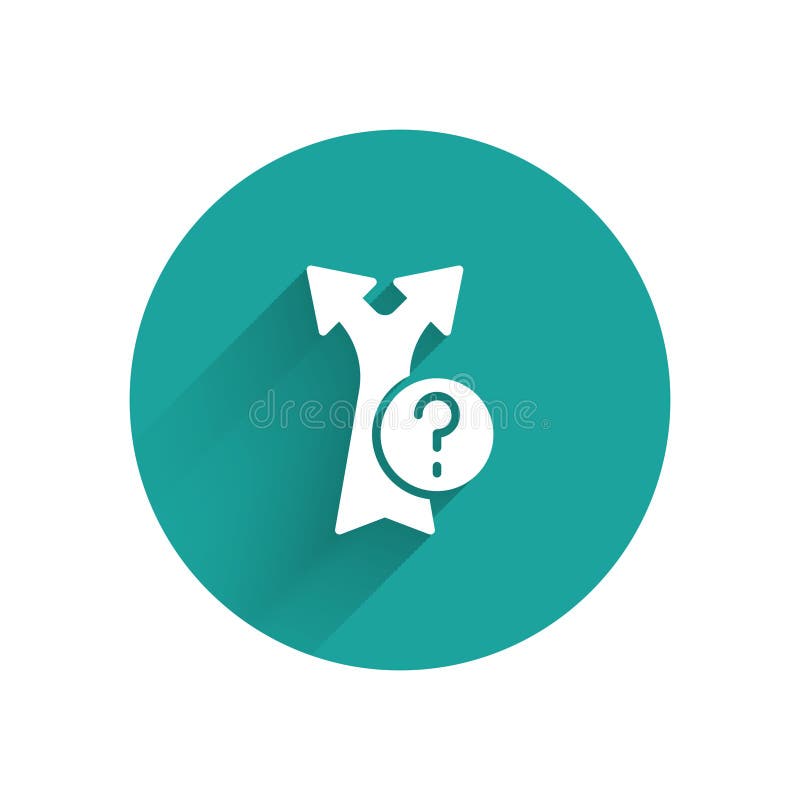 White Arrow Icon Isolated with Long Shadow Background. Direction ...
