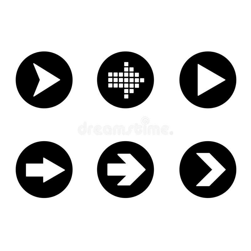White Arrow Icons. stock vector. Illustration of cursor - 305892448
