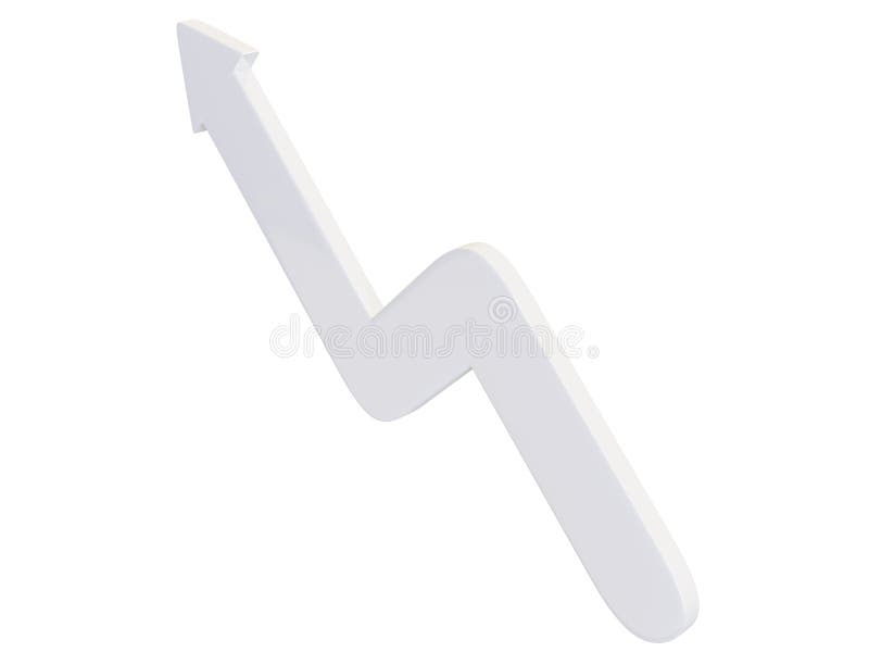 White Arrow Lightning. 3d Render. Stock Illustration - Illustration of ...