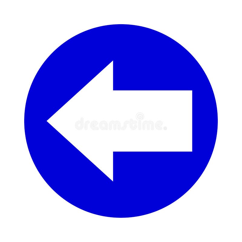 Arrow Pointing Left Down in Circle Red for Icon Flat Isolated on White ...